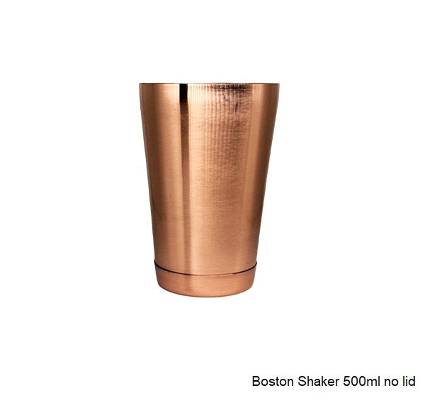 Copper Plated Boston Shaker 500ml No Lid – Kings Pride Procurement